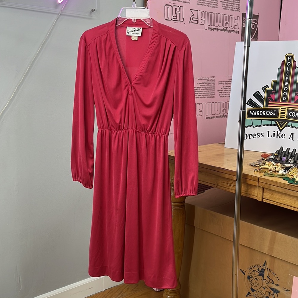 Vintage 70s Raspberry Dress - Gem